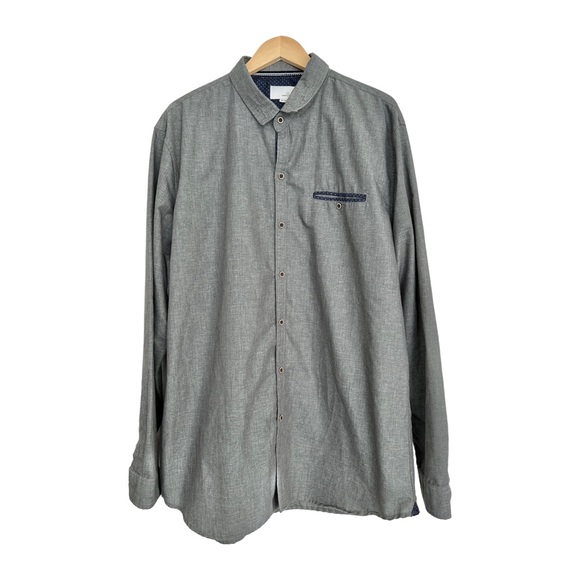 Craft + Flow | Shirts | Craft Flow Button Down Shirt Textured Charcoal ...